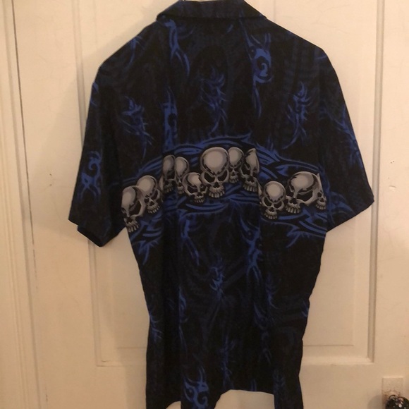 breakdown | Shirts | Breakdown Mens Blue Scull Shirt M | Poshmark